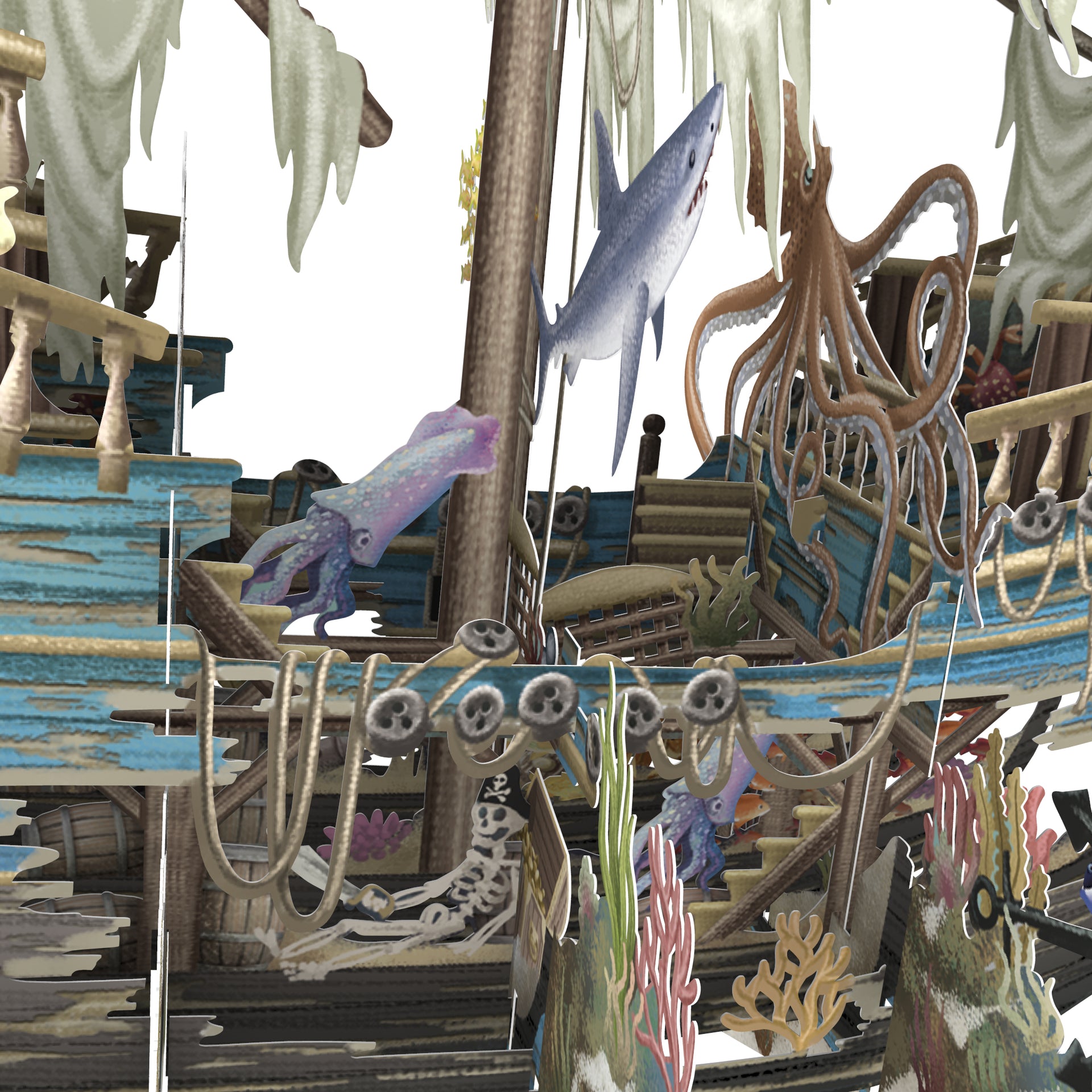 "Sunken Galleon" - 3D Pop Up Greetings Card – Me&McQ