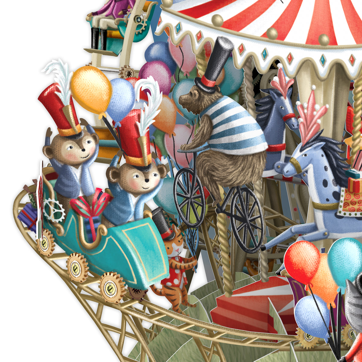 Carousel Capers - Top of the World Pop Up Greetings Card – Me&McQ