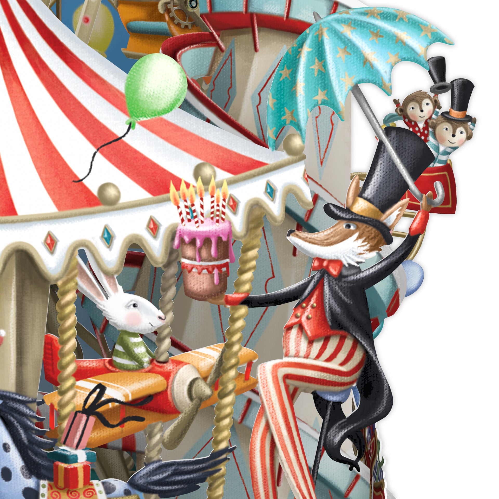 Carousel Capers - Top of the World Pop Up Greetings Card – Me&McQ